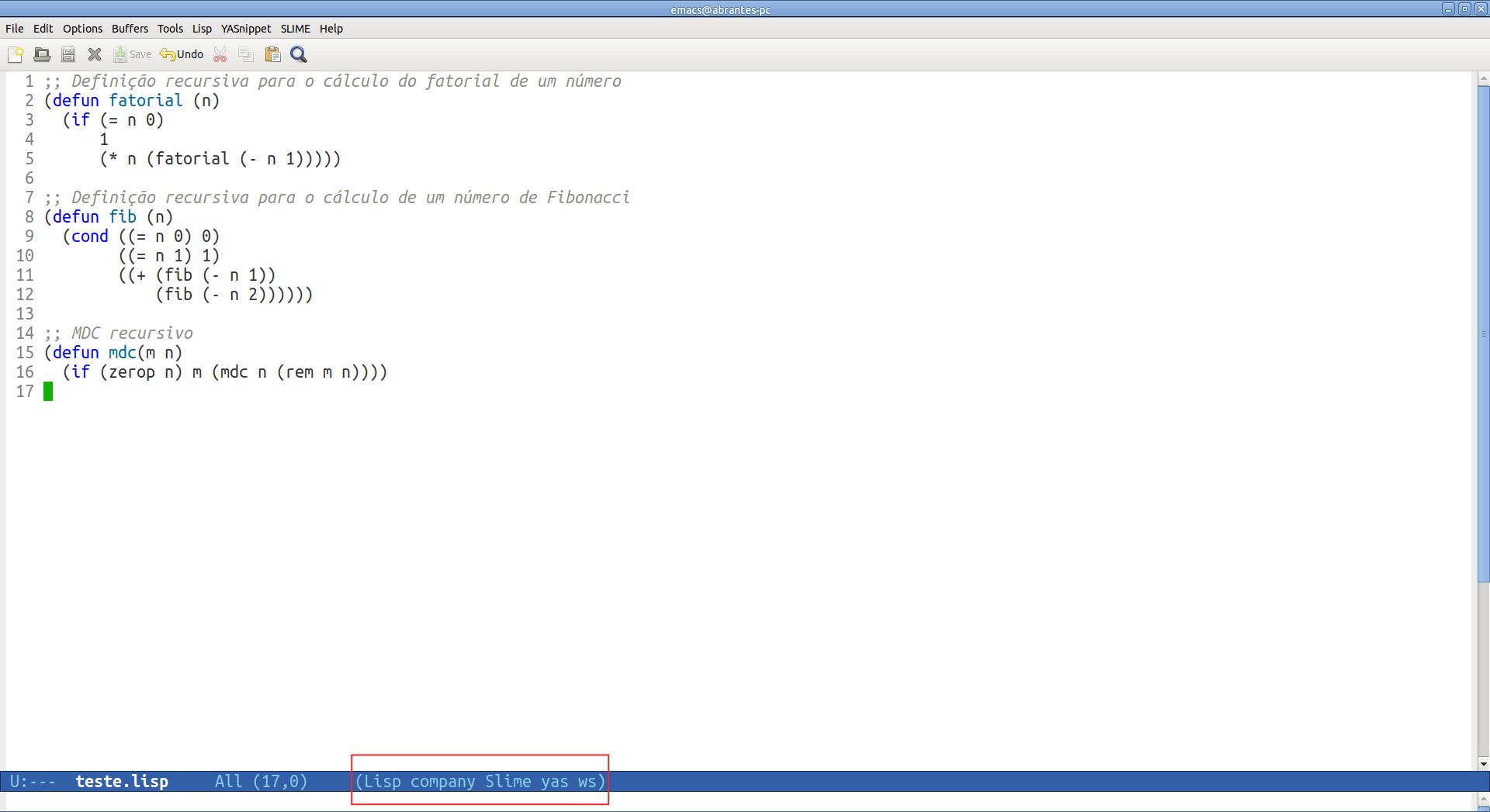 Ambiente de Desenvolvimento para Common Lisp: Emacs + SBCL + CMUCL ...