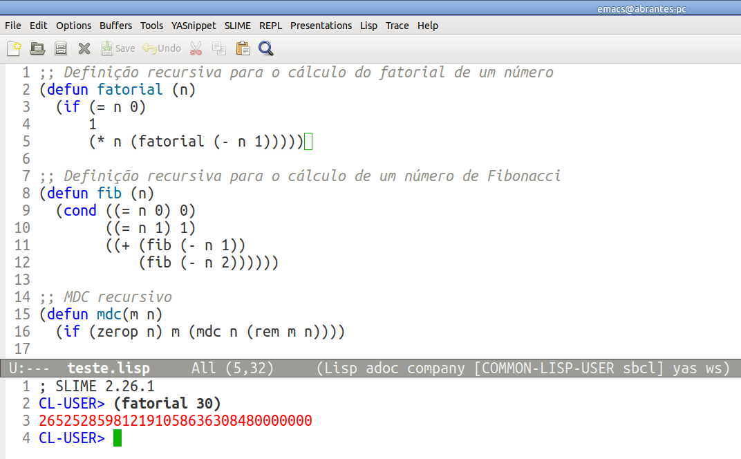 Ambiente De Desenvolvimento Para Common Lisp Emacs Sbcl Cmucl Quicklisp Utilitários